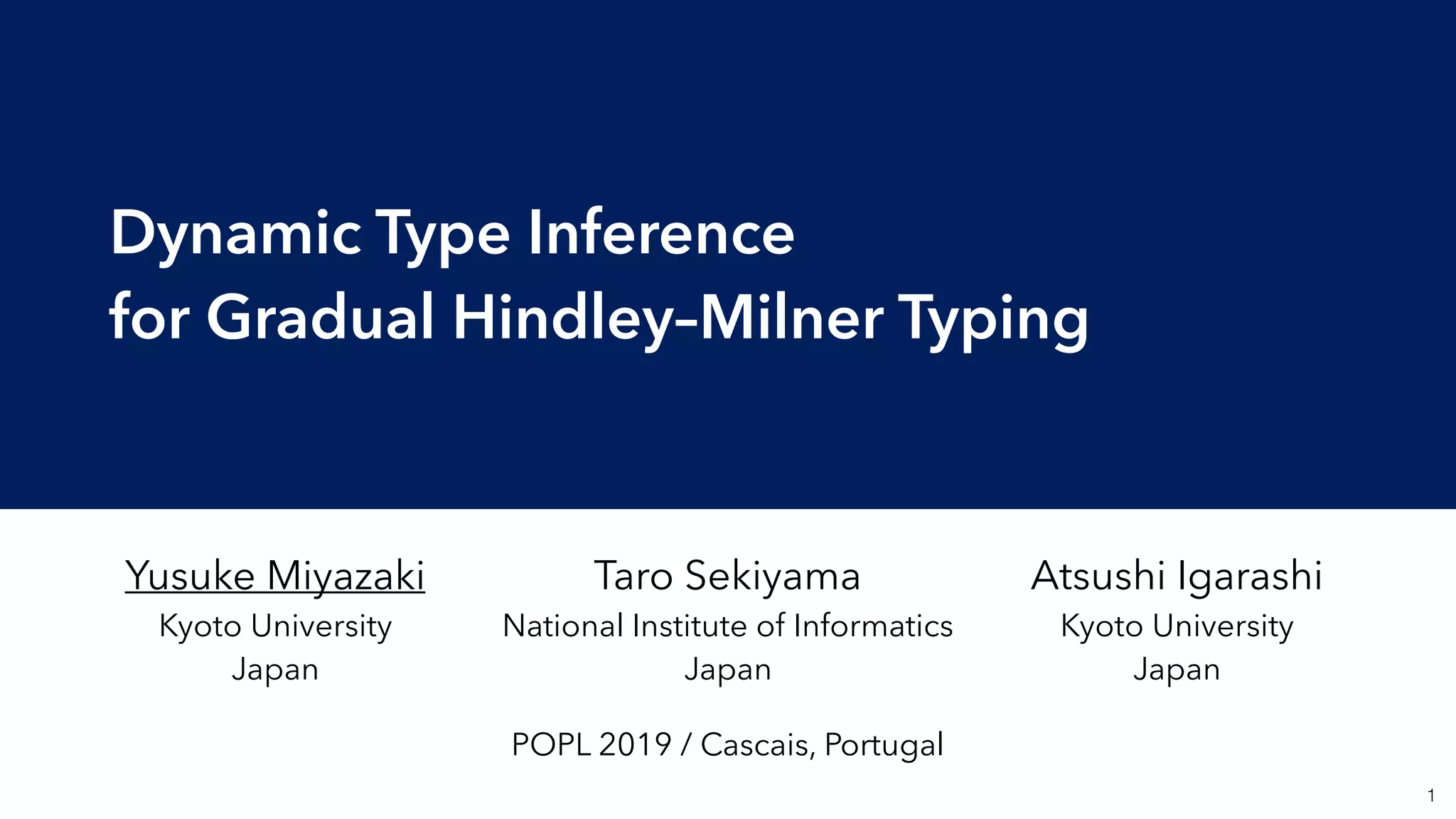 Dynamic Type Inference For Gradual Hindley Milner Typing Ppt
