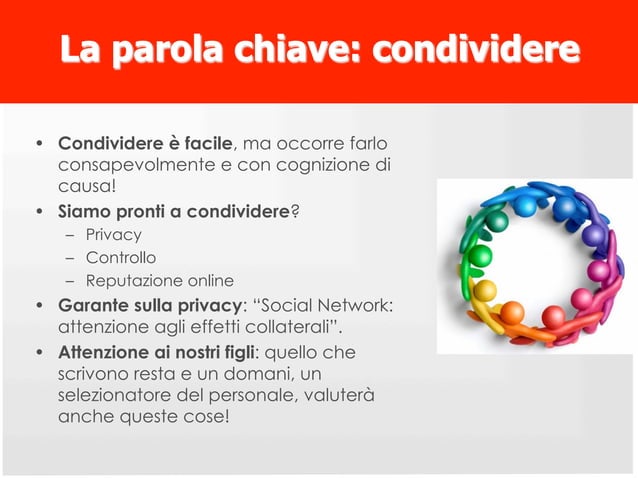 Slide social network nastro rosso | PPT