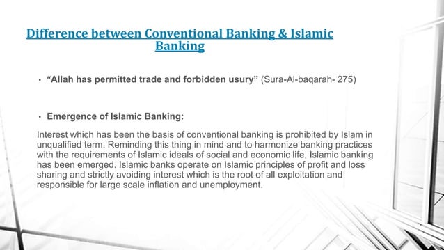 Slides of difference between conventional banking & islamic banking ...