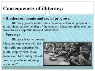 Slides of illiteracy | PPTX