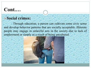 Slides of illiteracy | PPTX