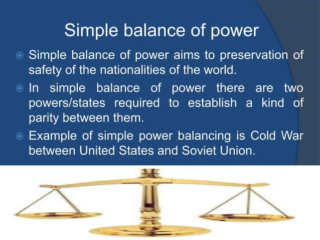Types of Balance of Power | PPTX | Chemistry | Science