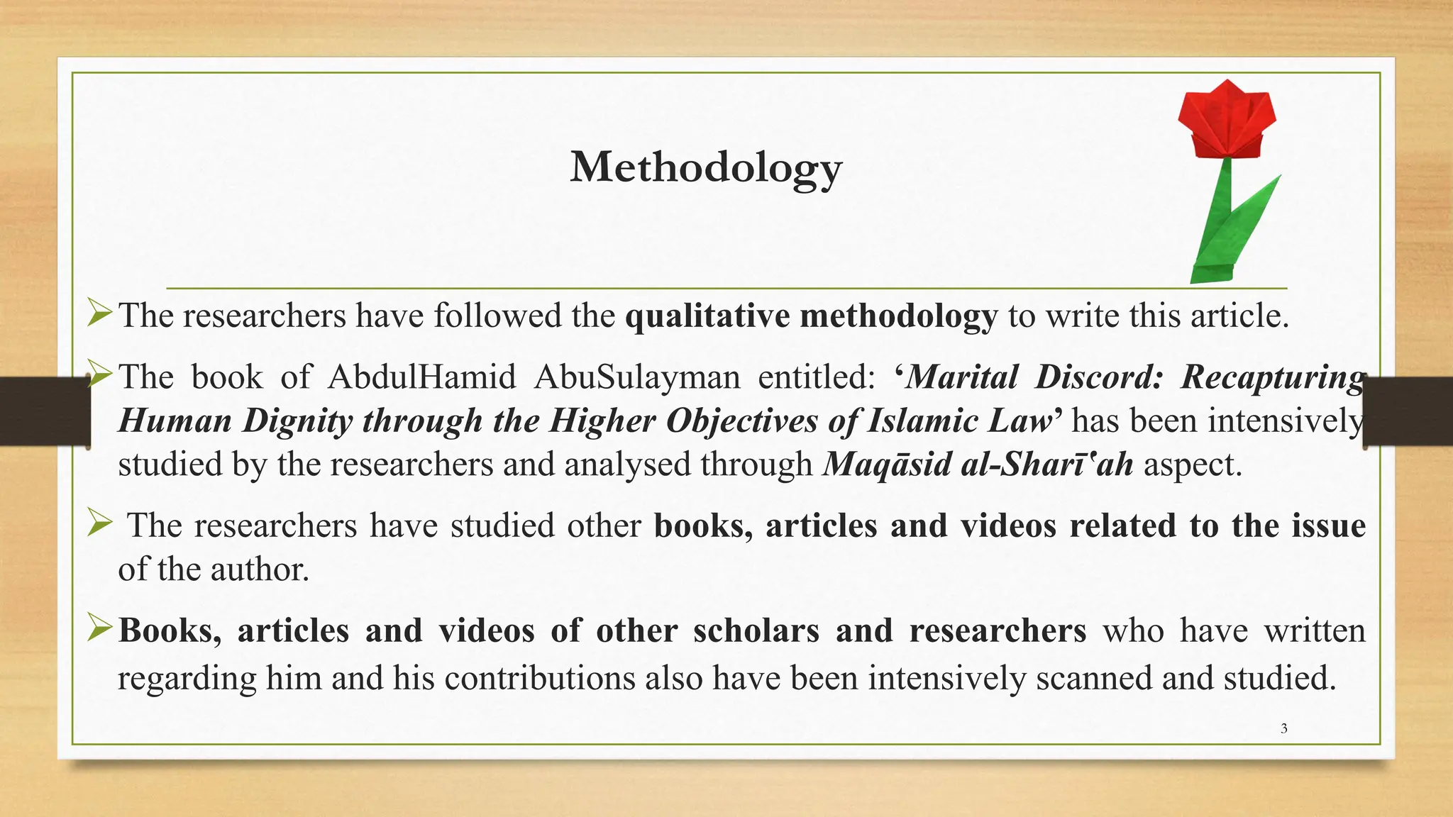 Slides on AbdulHamid AbuSulayman’s Viewpoint on Marital Discord’s ...
