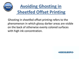 Slides on avoiding ghosting | PPT