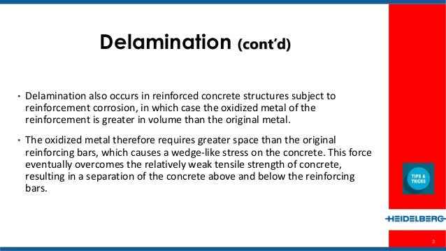 Slides on delamination