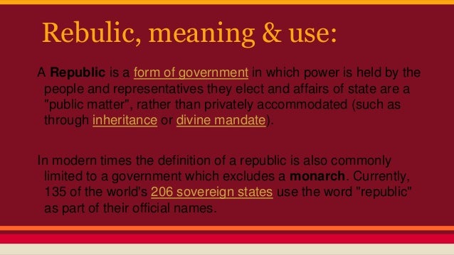 Republic Definition