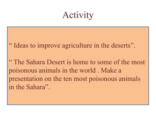 Slides on life in the deserts | PPTX