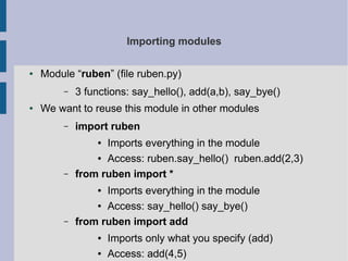 CLTL python course: Object Oriented Programming (2/3) | PPT