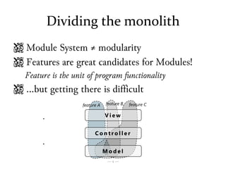 Modularization of Legacy Features by Relocation and Reconceptualization ...