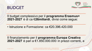 Guida ai Finanziamenti Europei 2021-2027 - Slides | PDF