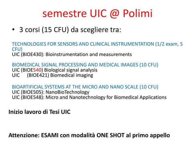 POLIMI-UIC Double Degree program | PPTX | Undergraduate Education | College Education