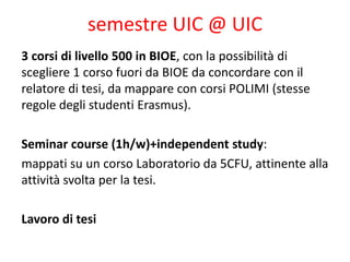 POLIMI-UIC Double Degree program | PPTX | Undergraduate Education | College Education