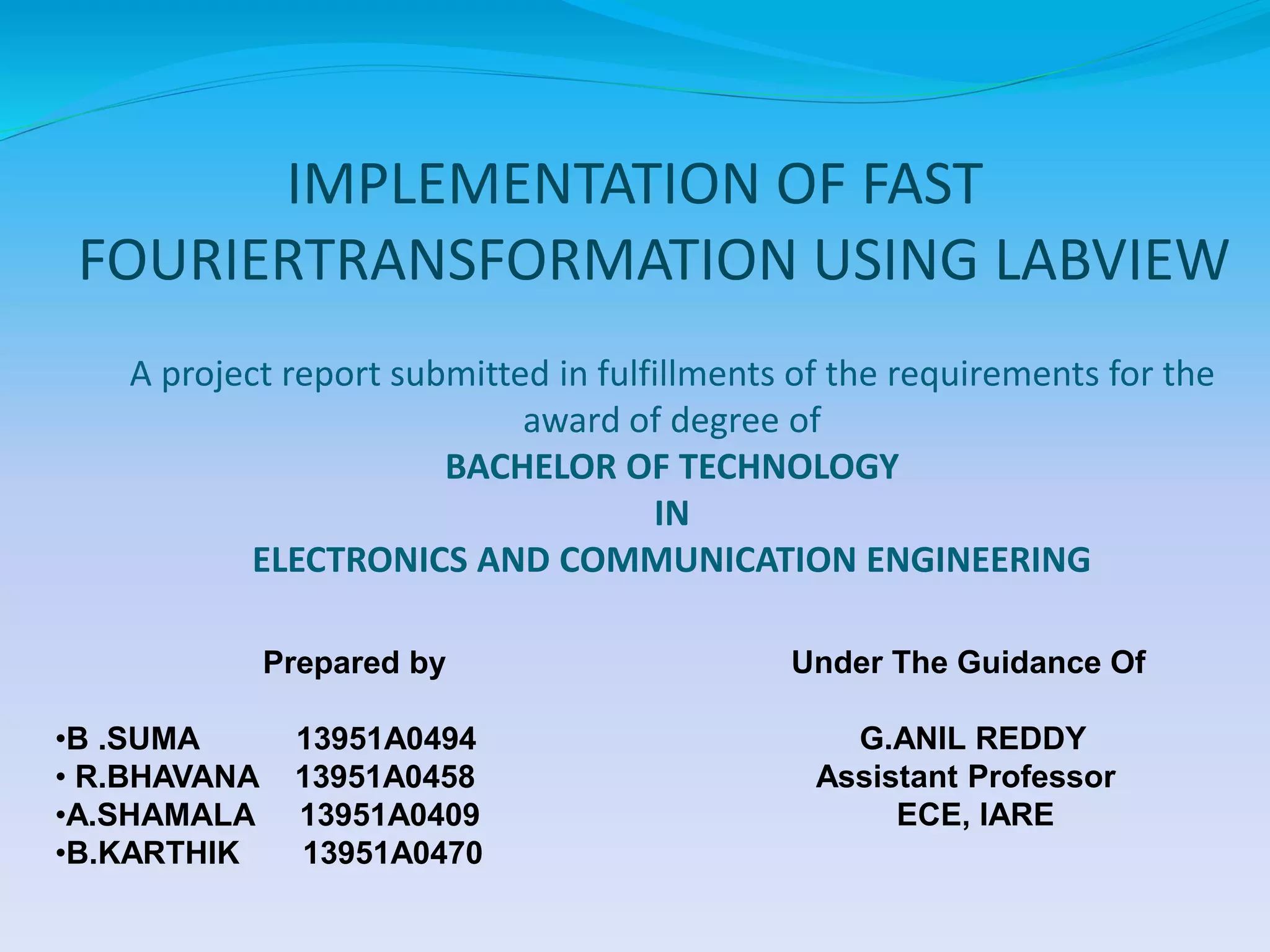 fft using labview | PPTX