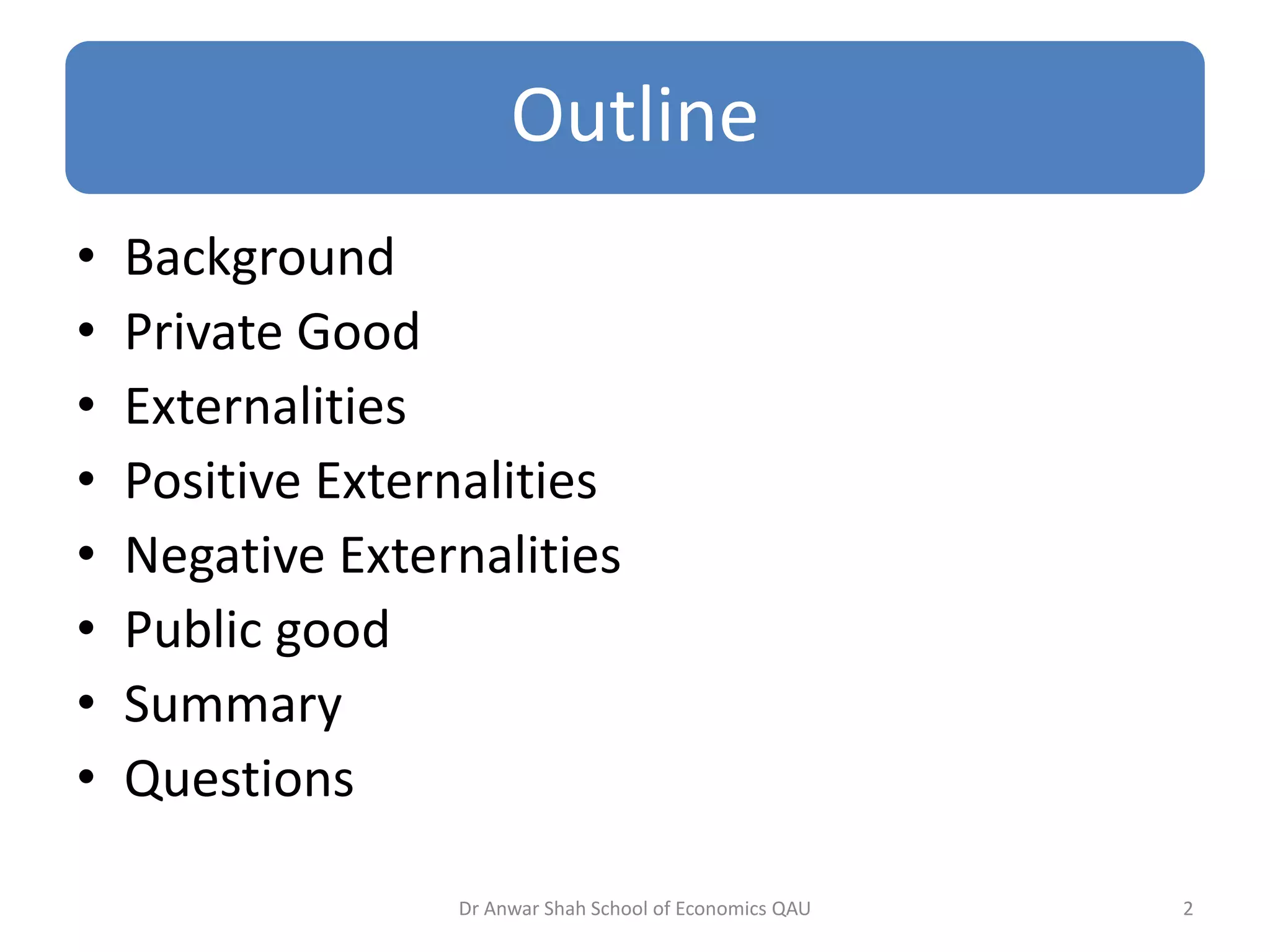 Slides public good and externalities 180612 | PPT