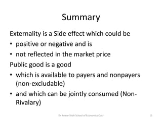 Slides public good and externalities 180612 | PPT