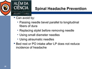Slides Pratica Puncao Lombar Semana Academica Medicina | PPT