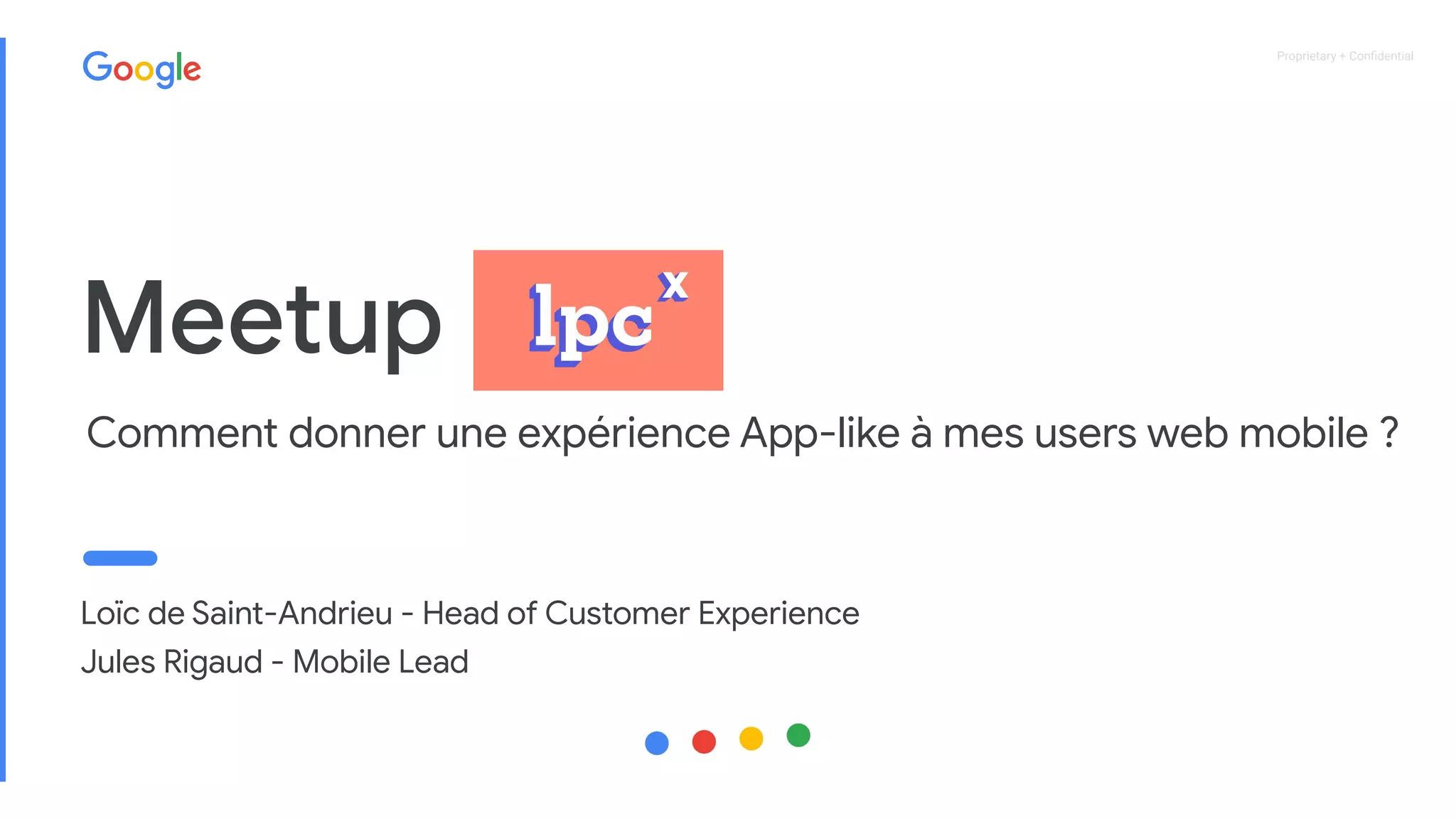 Focus sur les PWA par Loic de Saint-Andrieu de Google | PPT