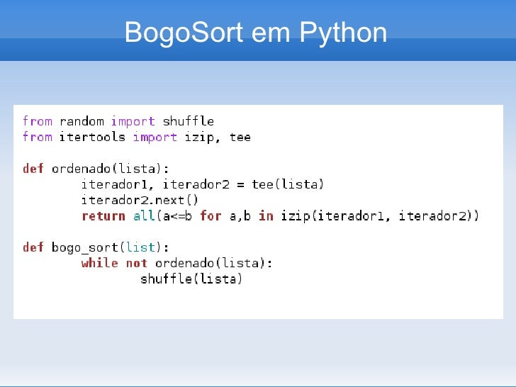 Análise do BogoSort
