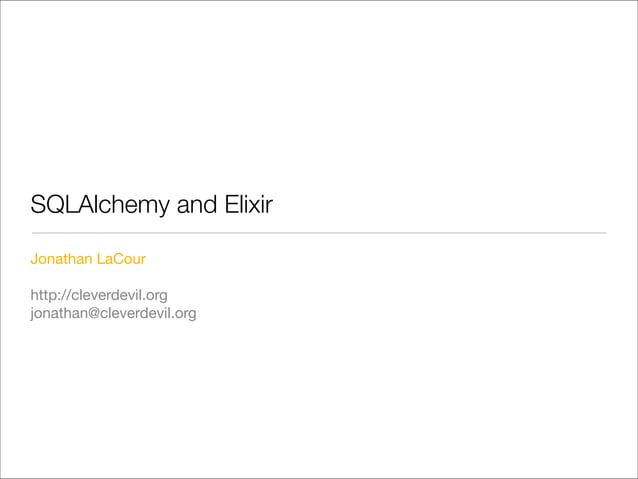 Slides python elixir | PPT