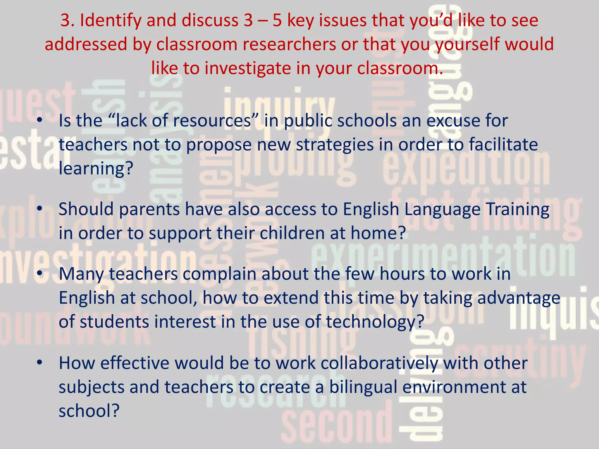 Second Language Classroom Research | PDF