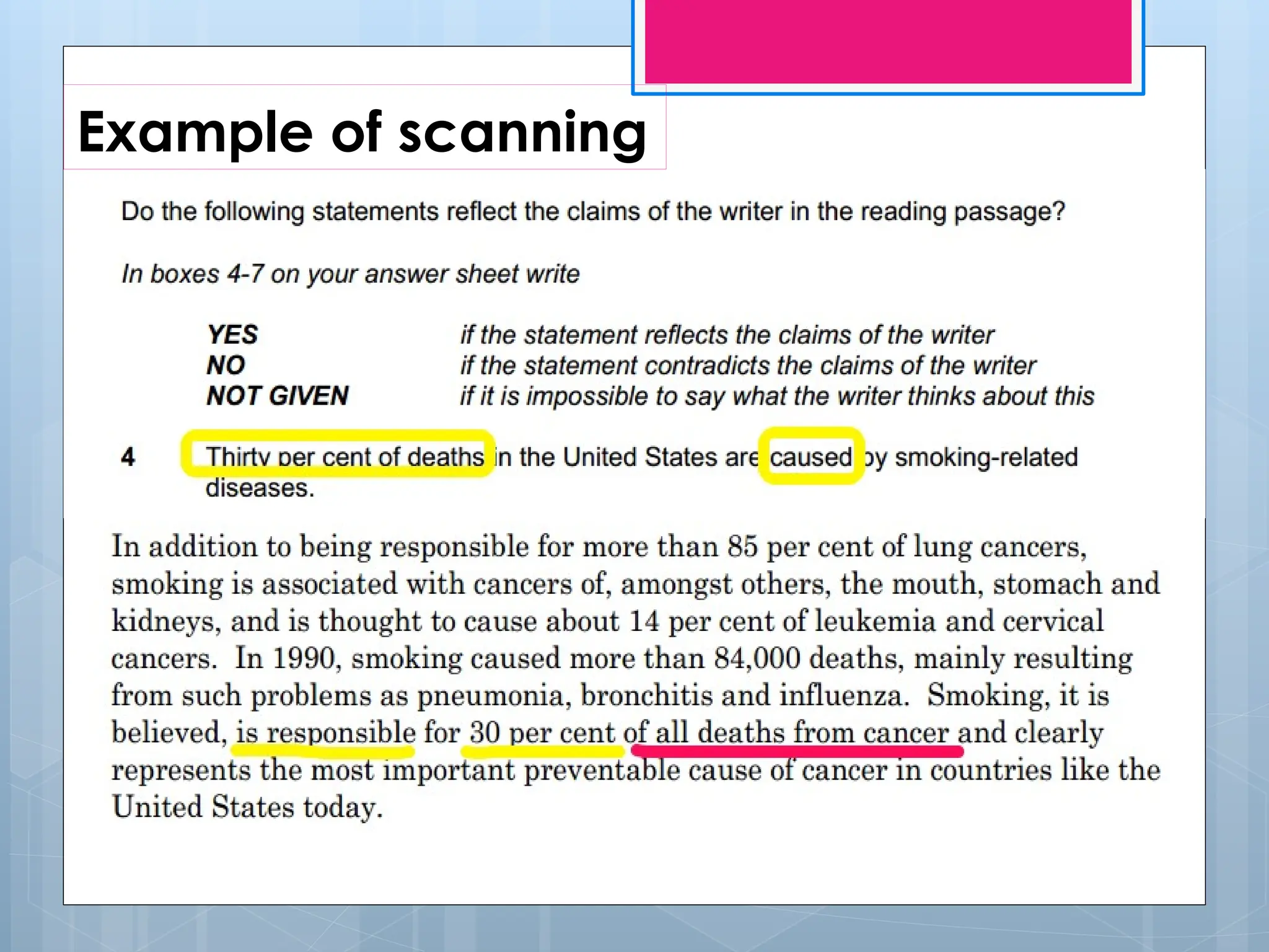slides reading.pptx reading strategies skimming scanning | PPTX