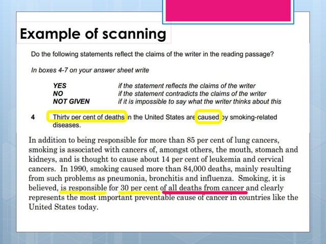 slides reading.pptx reading strategies skimming scanning | PPTX