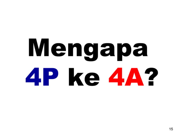 Marketing Mix dari 4P ke 4A | PPT