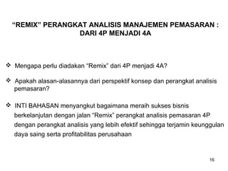 Marketing Mix dari 4P ke 4A | PPT