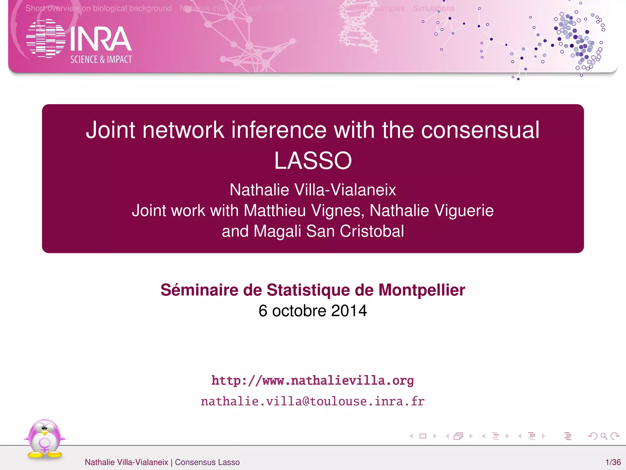 Inferring networks from multiple samples with consensus LASSO | PDF