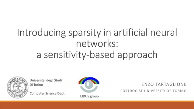 Learning Sparse Neural Networksvia Sensitivity-Driven Regularization | PPSX | Computer ...