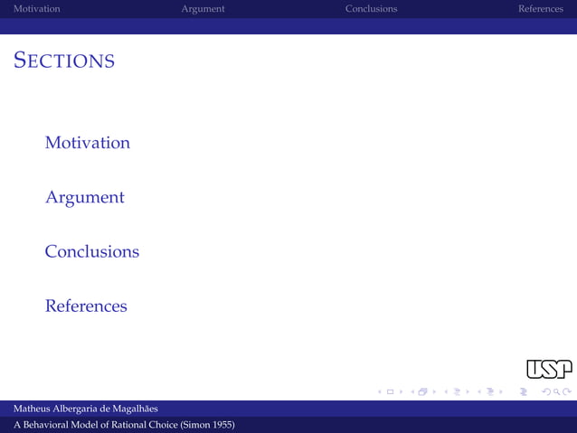 Discussion of the Paper "A Behavioral Model of Rational Choice", by ...
