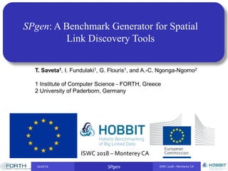 SPgen: A Benchmark Generator for Spatial Link Discovery Tools | PPTX