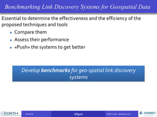 SPgen: A Benchmark Generator for Spatial Link Discovery Tools | PPTX