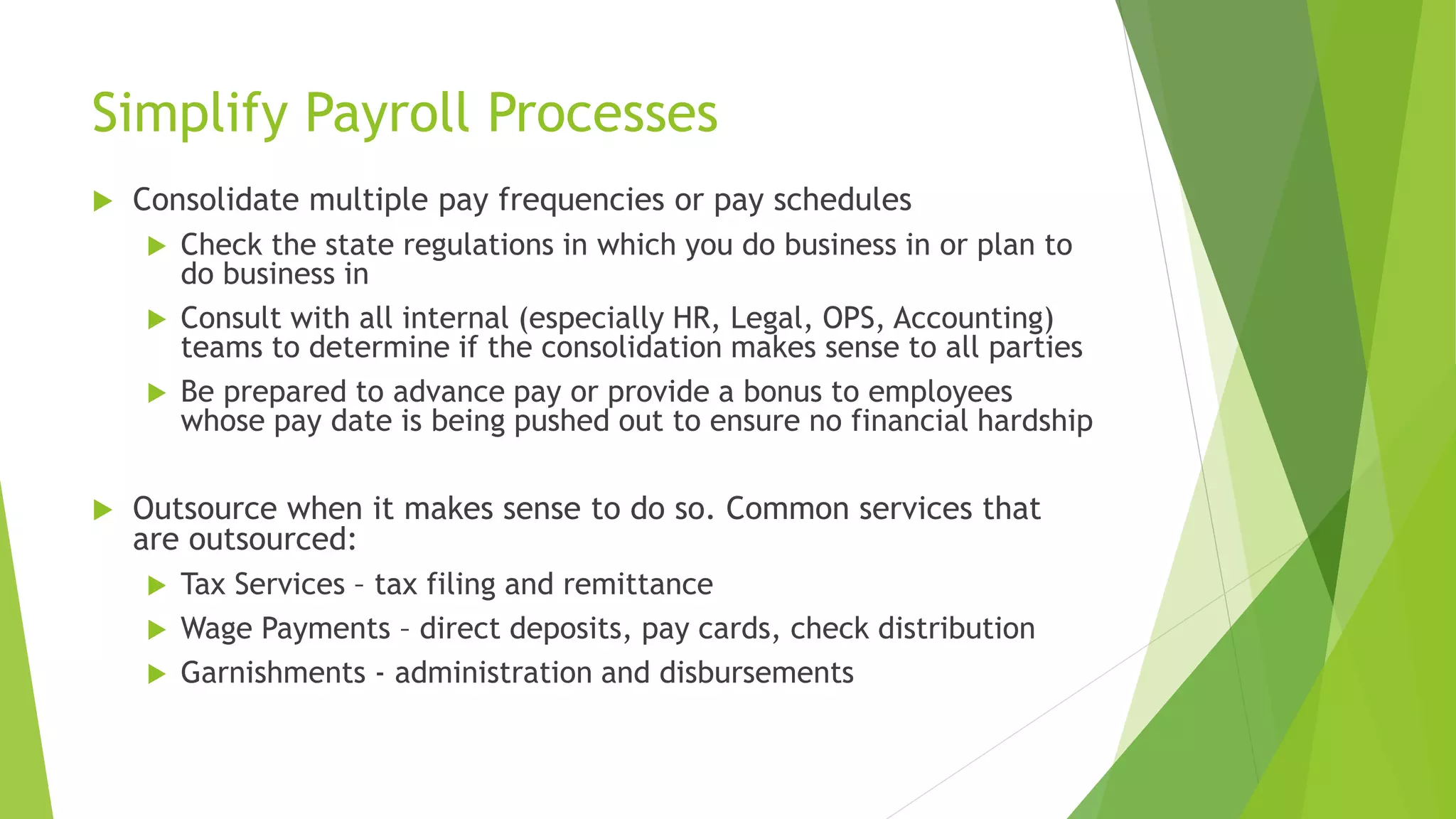 Payroll Webinar: Streamlining Payroll Operations and Efficiencies | PPTX