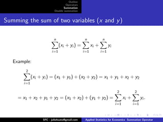 Summation Operator | PDF