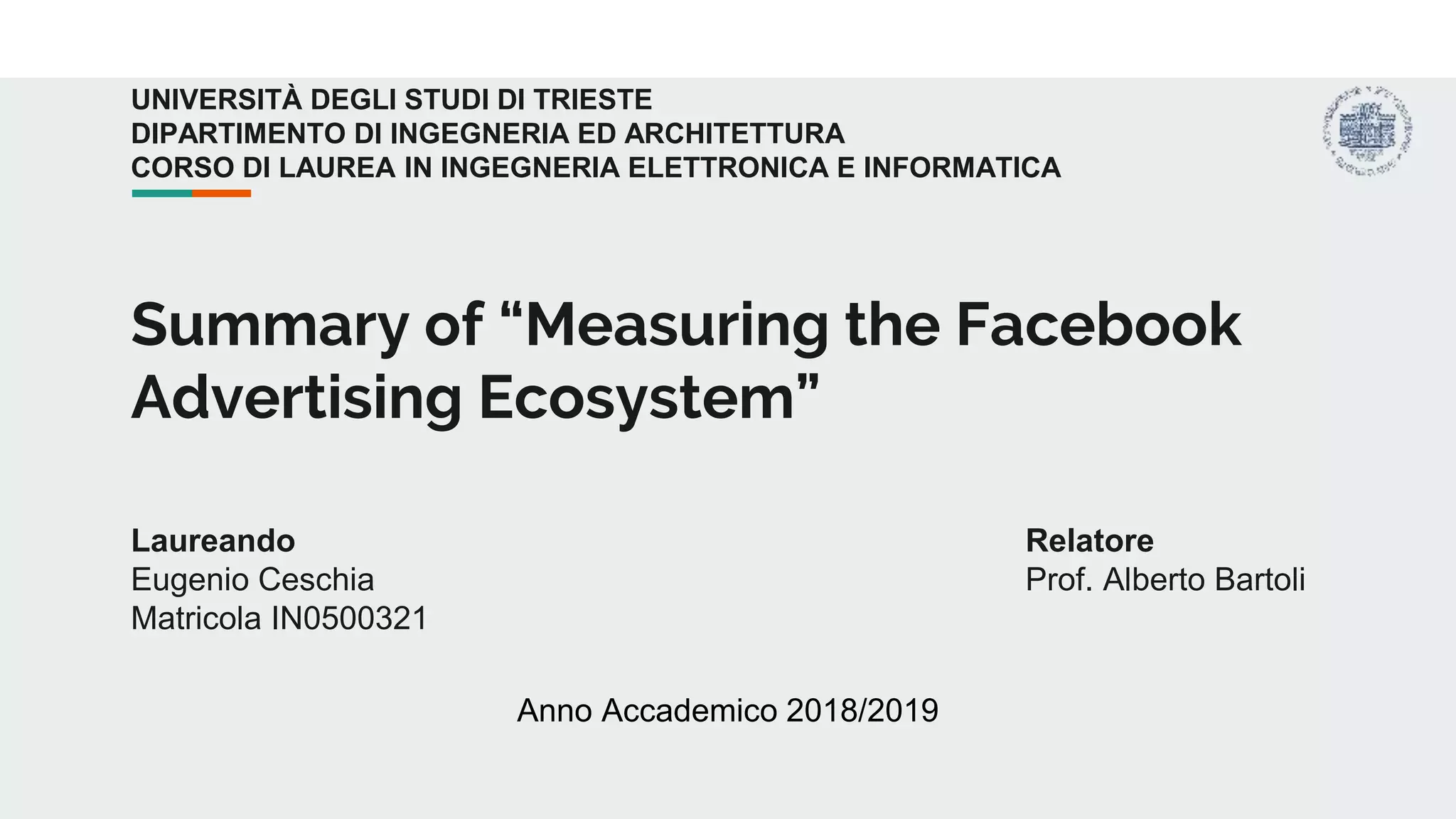 Slides summary of - measuring the facebook advertising ecosystem | PPTX
