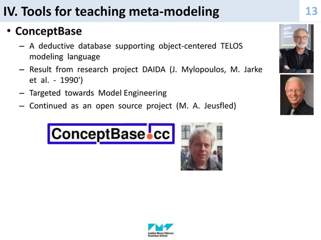 Experimenting multiple approaches for teaching meta-modeling | PPT