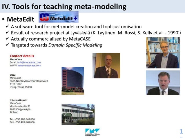 Experimenting multiple approaches for teaching meta-modeling | PPT