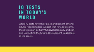 The Negative Psychological Impact of IQ Tests on Children | PPT