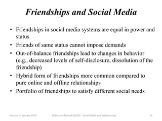 Social Media and Relationships | PPTX