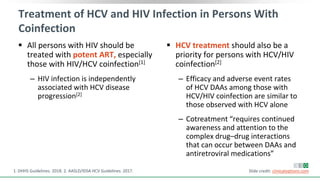 Slides to Guide Management of Patients With HCV/HIV Coinfection.2018