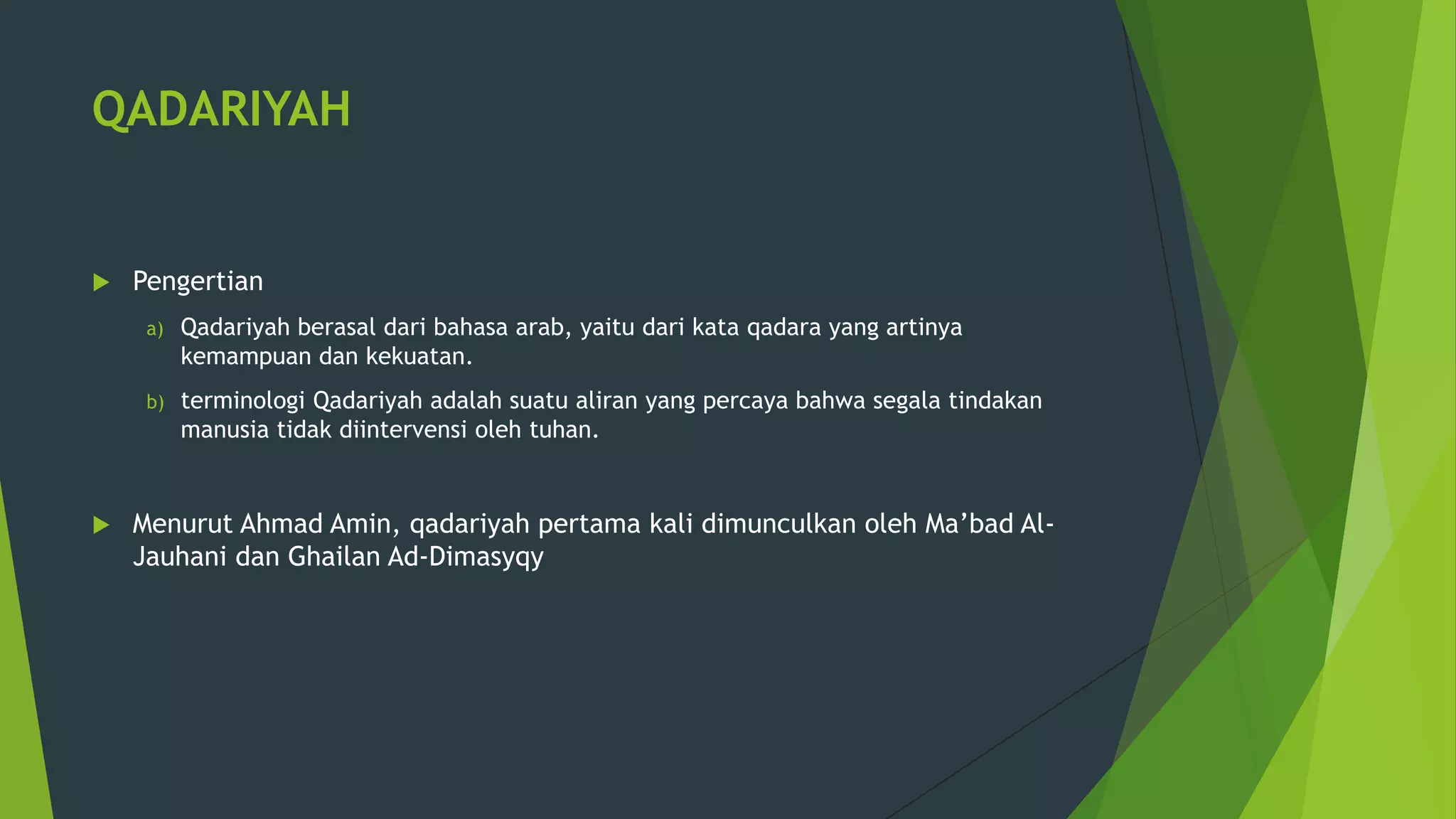 Aliran Jabariyah dan Aliran qadariyah | PPTX