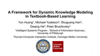 UMAP16: A Framework for Dynamic Knowledge Modeling in Textbook-Based Learning | PPT