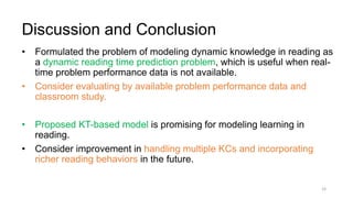 UMAP16: A Framework for Dynamic Knowledge Modeling in Textbook-Based Learning | PPT