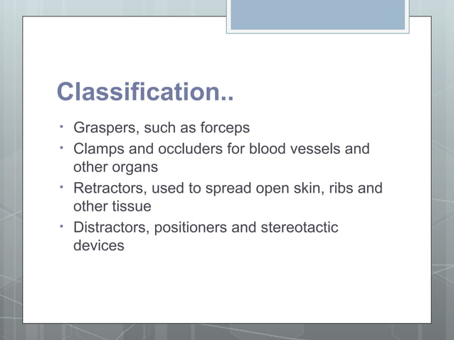 Slide surgical Instrument | PPT | Surgery | Medical Health