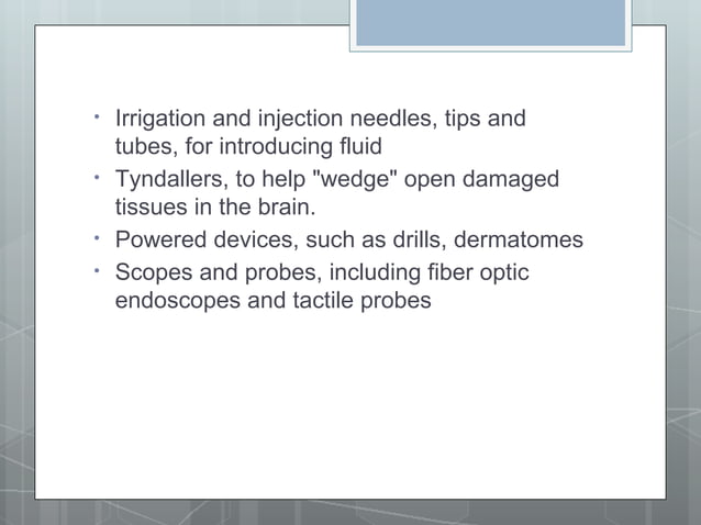 Slide surgical Instrument | PPT | Surgery | Medical Health