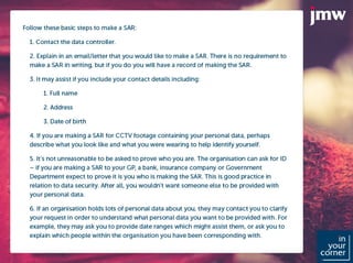 A Step-By-Step Guide to Making a Subject Access Request | PDF