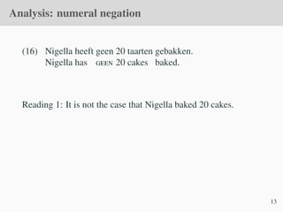 Splitting Germanic negative indefinites | PPT
