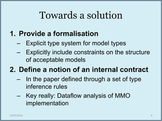 Towards Constraint-Based Model Types: A Generalised Formal Foundation for Model Genericity | PPT