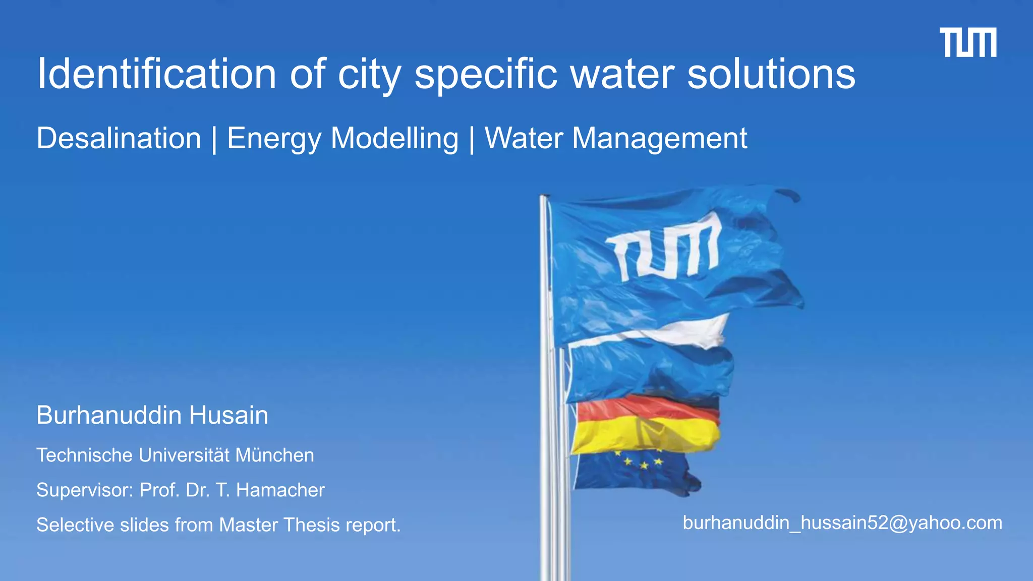 Water Scarcity in Urban Centers around the world | PPTX